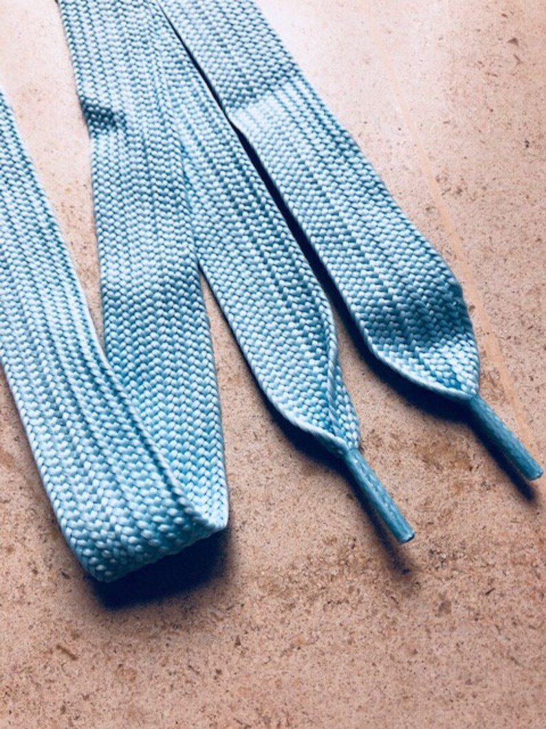 Wide shoelaces Blue shoelaces polyester shoelaces ribbon | Etsy