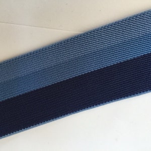 2 Inch Elastic, 2 Inch Navy Blue Striped Elastic Webbing, Rainbow ...