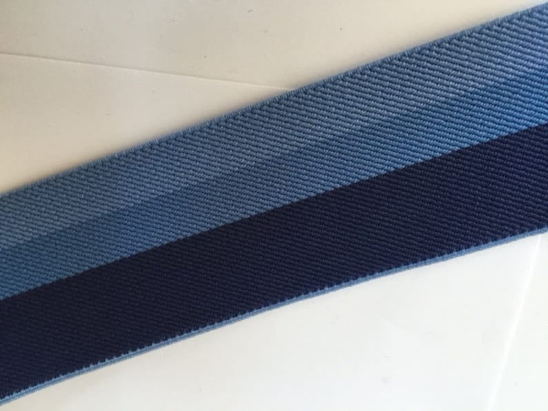 2 Inch Elastic 2 Inch Navy Blue Striped Elastic Webbing | Etsy
