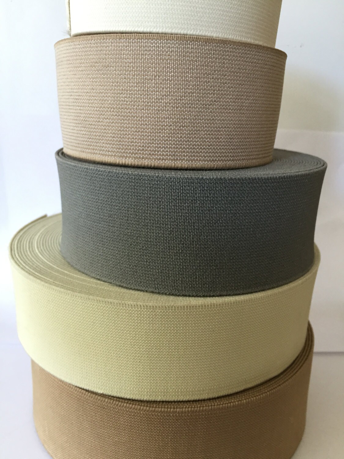 Elastic 38mm 4 Cm (1.6 In) Wide Neutral Colors Elastic Waistband - Etsy