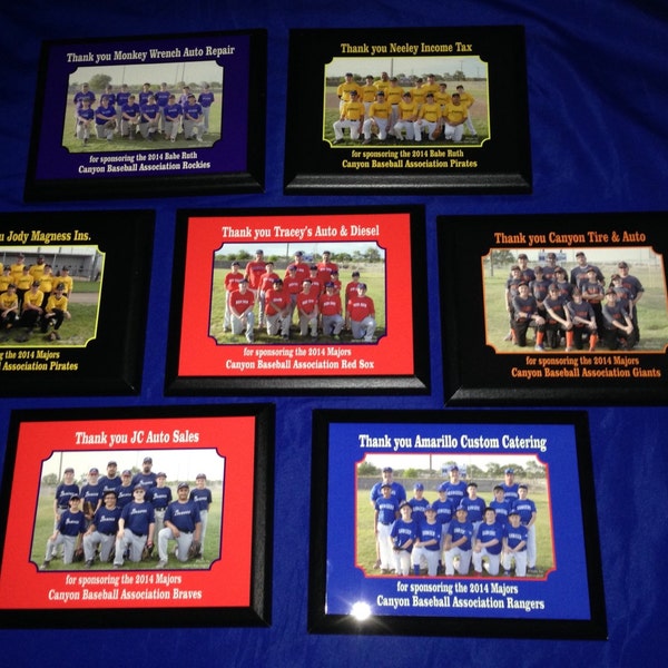 Team Sponsor Plaque - Etsy