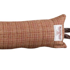Harris Tweed Check Draught Excluder With Leather Detail - Calluna ...