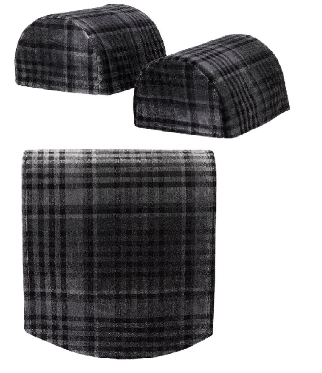 Velvet Silver Grey Checked Arm Caps and Chair Backs - Etsy