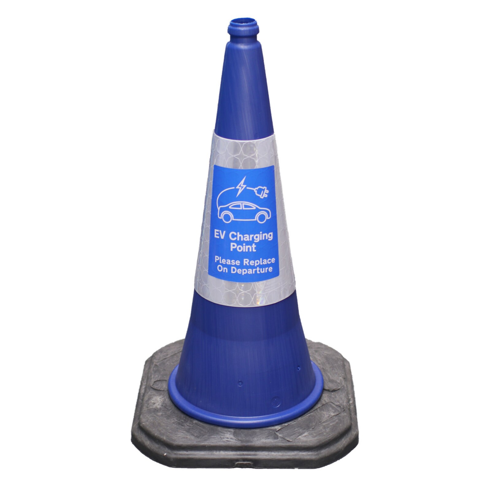 EV Charger Blue Traffic Cone Sticker Charge Point Electric Vehicle Car ...