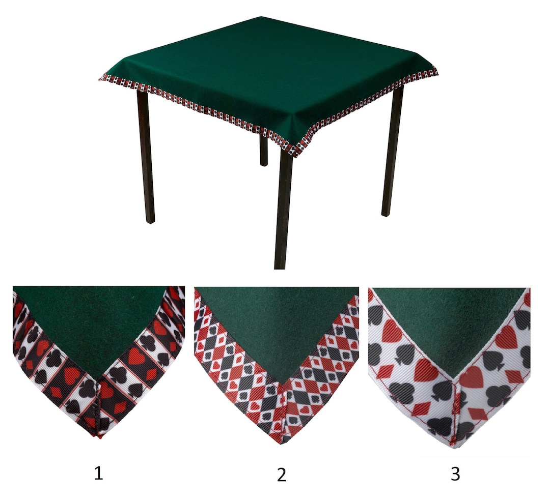 Plain Bridge / Poker Card Game Green Baize Tablecloth 36" Square With ...