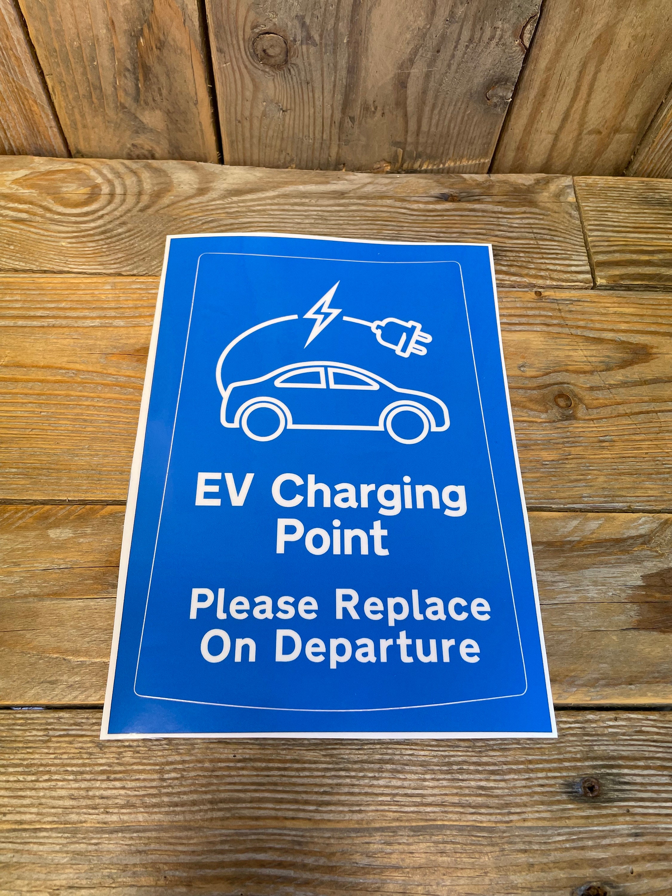 EV Charger Blue Traffic Cone: Charge Point Reserved Sign - Etsy UK
