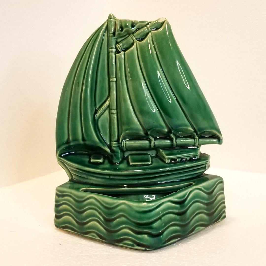 Vintage 1960s Clipper Ship TV Lamp Mid-century Sail Boat With Planter ...