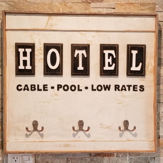 Hotel Rustic Sign Wall Art Home Decor Bedroom Entryway | Etsy