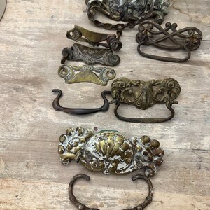Lot of Antique Hardware Furniture Drawer Pulls ~ Architectural Salvage ~ Drawer Handles ~ Unique ...