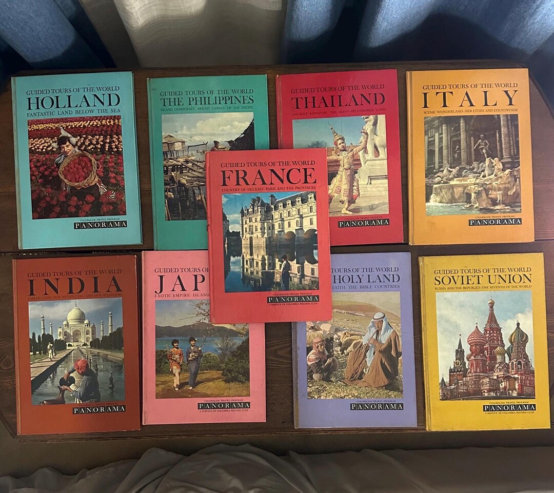 Set of 9 Panorama Tours of the World Books Thailand, Italy, India, the ...