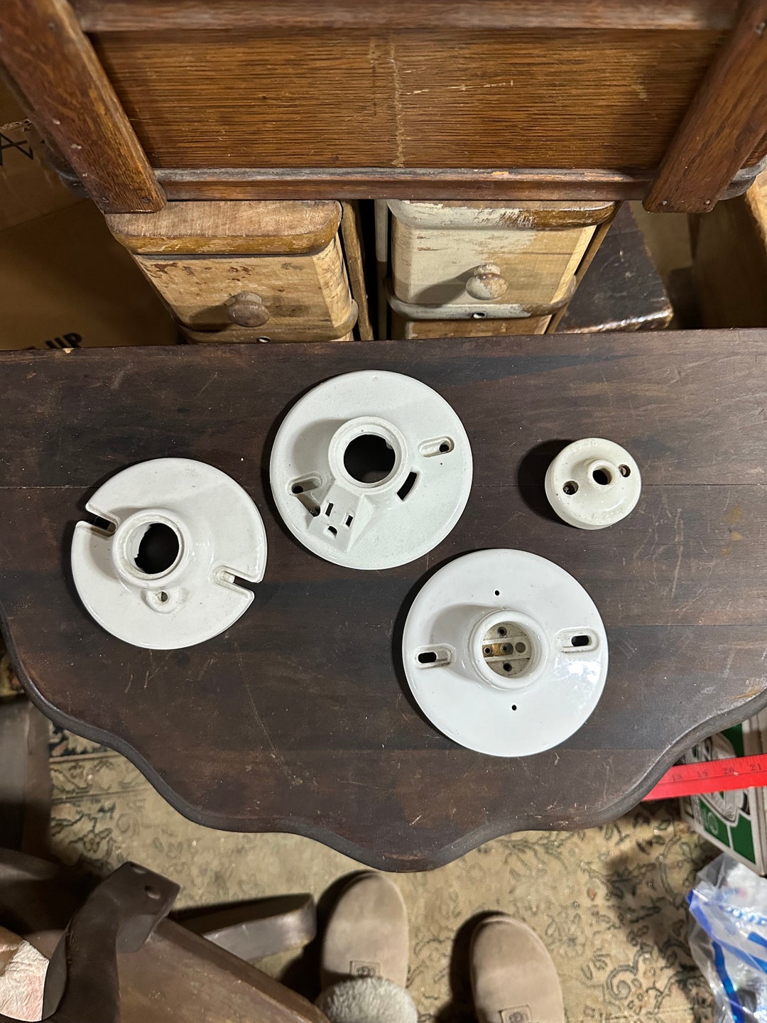 Antique Porcelain Light Sockets 4 This Old House light Fixture - Etsy