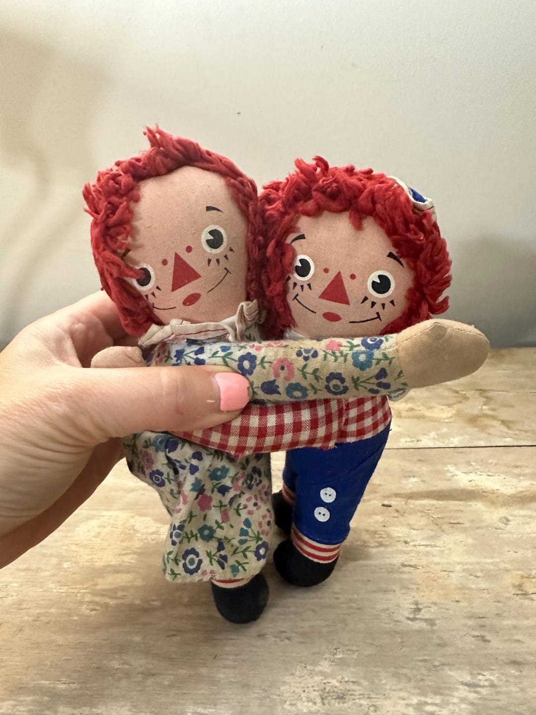 Antique Raggedy Ann and Andy Hugging Dolls Knickerbocker - Etsy