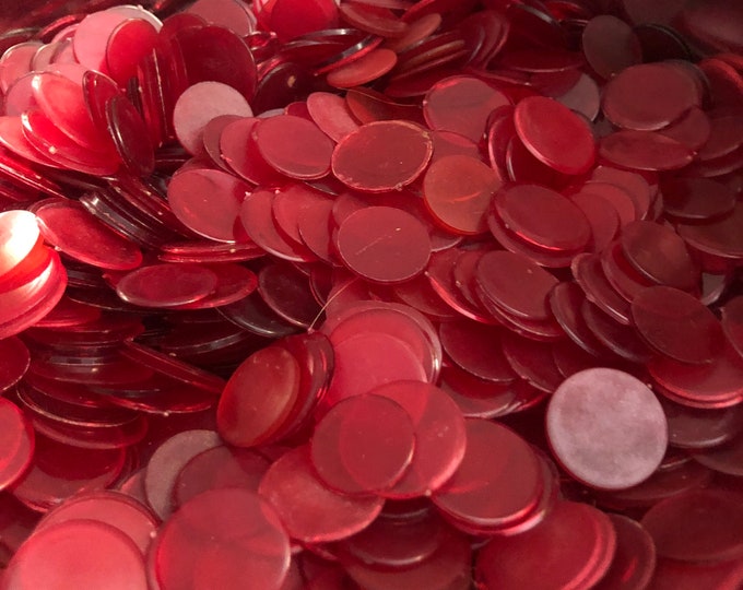 Bulk Bag of 100 Game Chips ~ Poker Card Game Pieces Bingo ~ You Pick ...