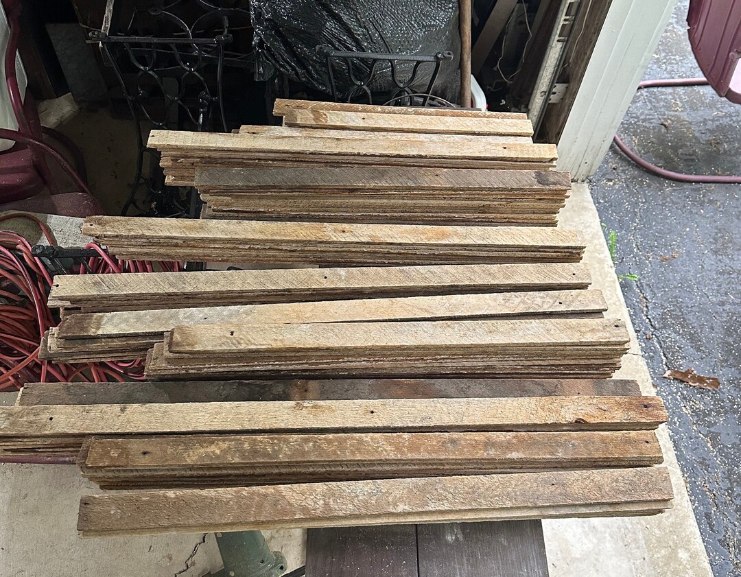 Lot of 8 Slats of Reclaimed Lath Wood Primitive Pine Wood Plaster Lath ...