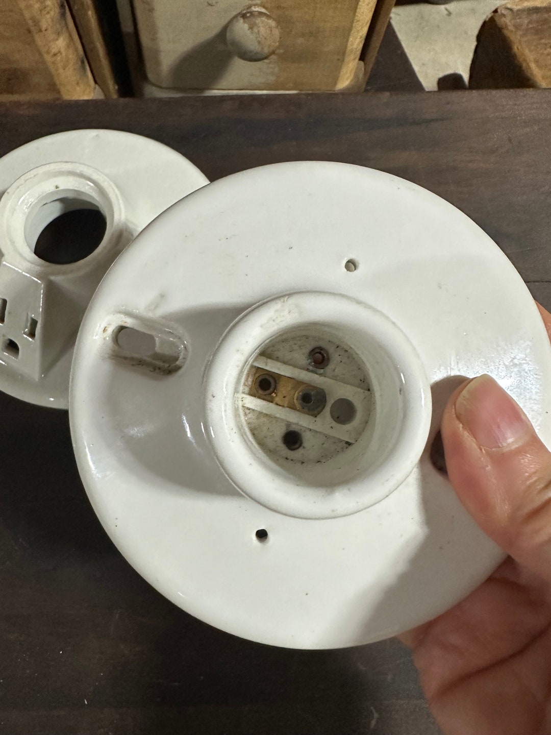 Set of 4 Antique Porcelain Light Sockets This Old House light Fixtures ...