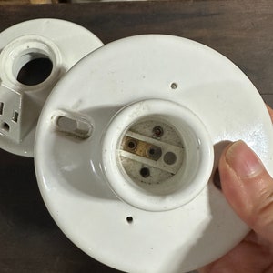 Set of 4 Antique Porcelain Light Sockets This Old House light Fixtures ...