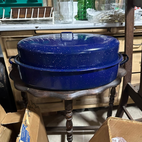 Vintage Speckled Blue Enamelware - Etsy