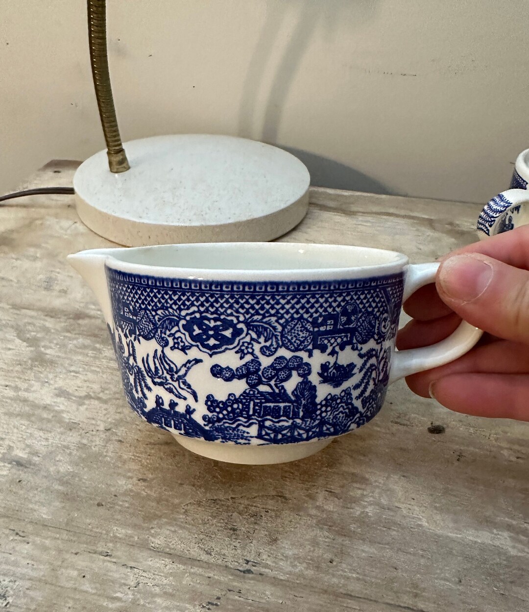 Vintage Blue Willow Spouted Cup - Etsy