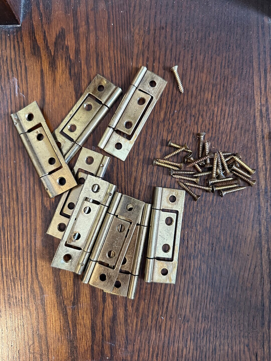 Lot of 8 3 Door Hinges Gold Hardware Hinges - Etsy