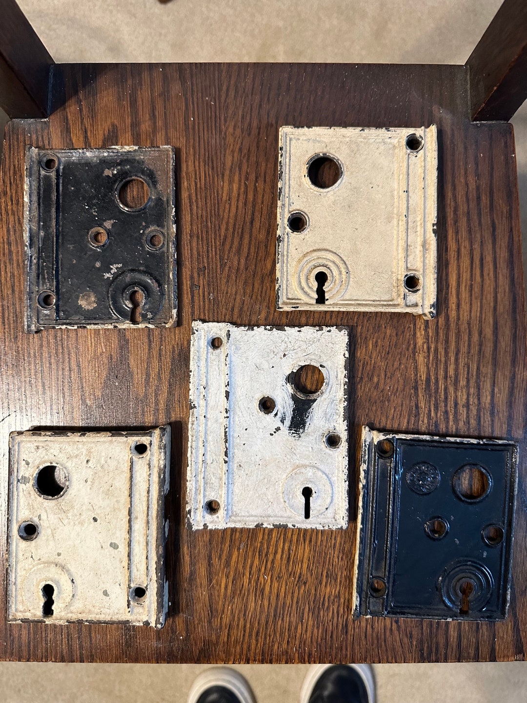 Lot of 5 Antique Cast Door Lock Covers Architectural Salvage unique ...