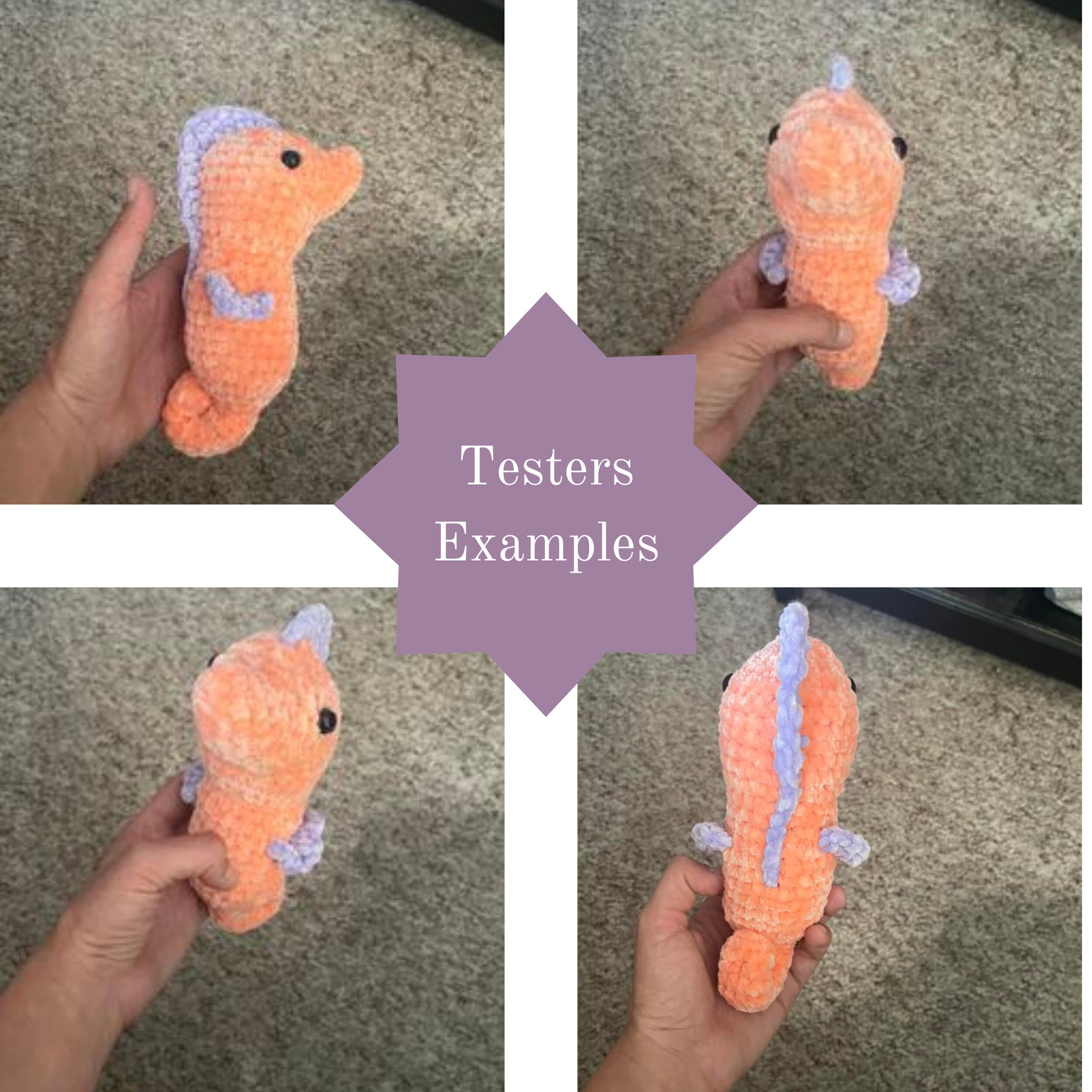 Seahorse Amigurumi Crochet Pattern PDF Download, Beginner Friendly DIY ...