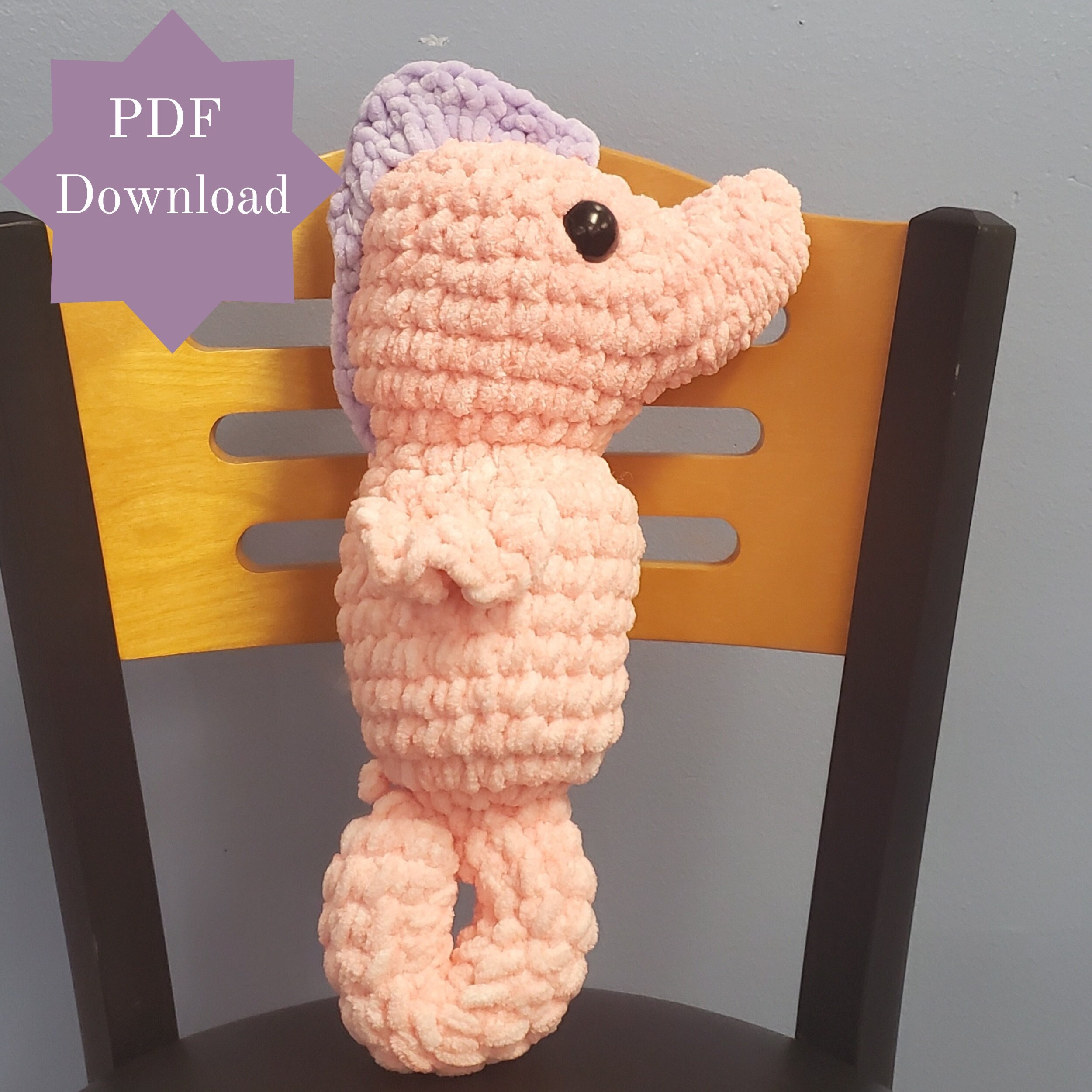 Seahorse Amigurumi Crochet Pattern PDF Download, Beginner Friendly DIY ...