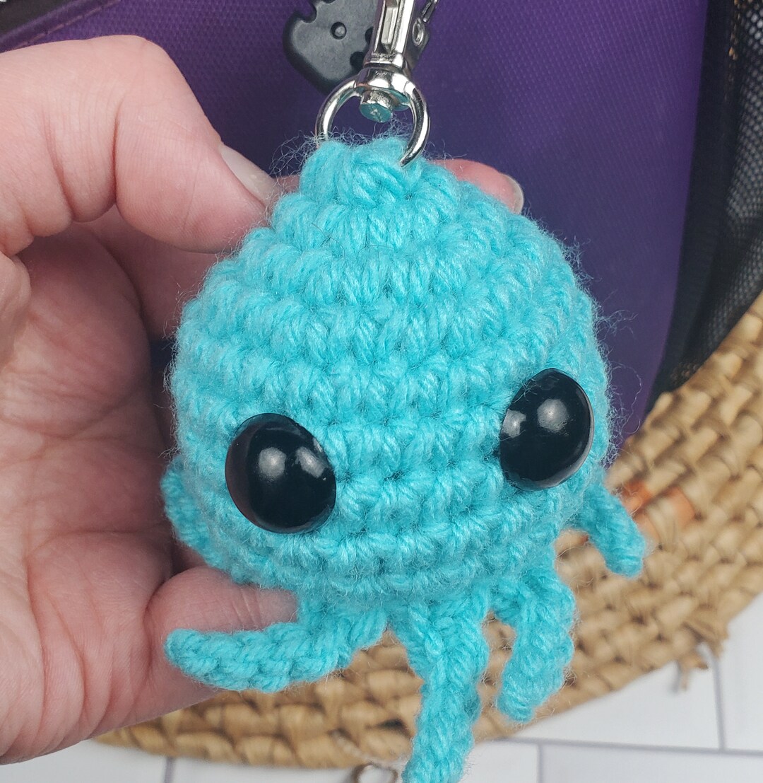 Crochet Octopus Amigurumi Keychain Zipper Charm Backpack Charm Keychain ...
