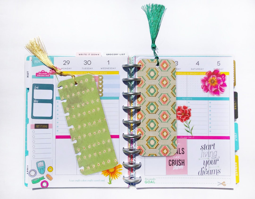 Happy Planner Inspired Bookmarks Planner Bookmarks - Etsy