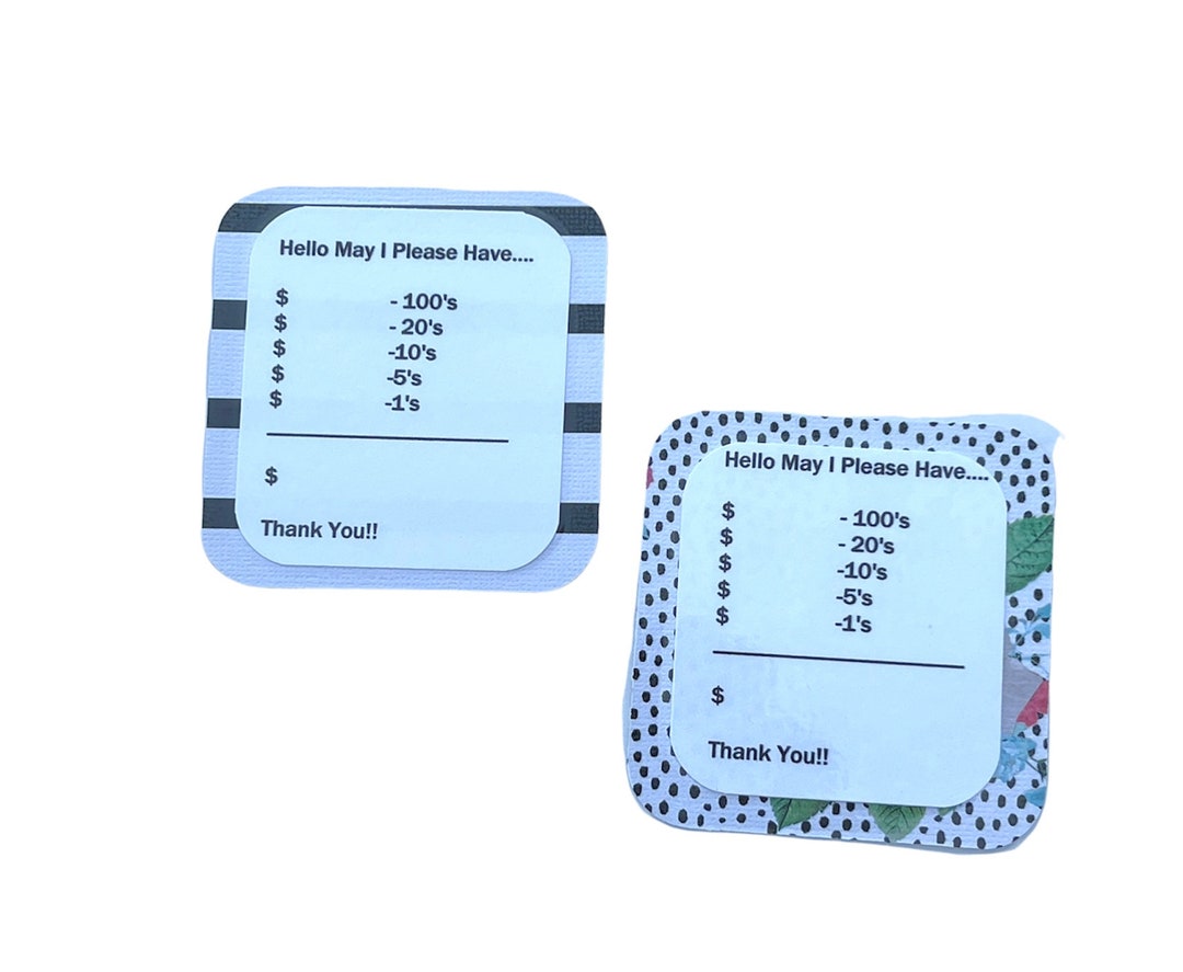 Cash Back Request Slips Bank Slips Money Slips Cash - Etsy