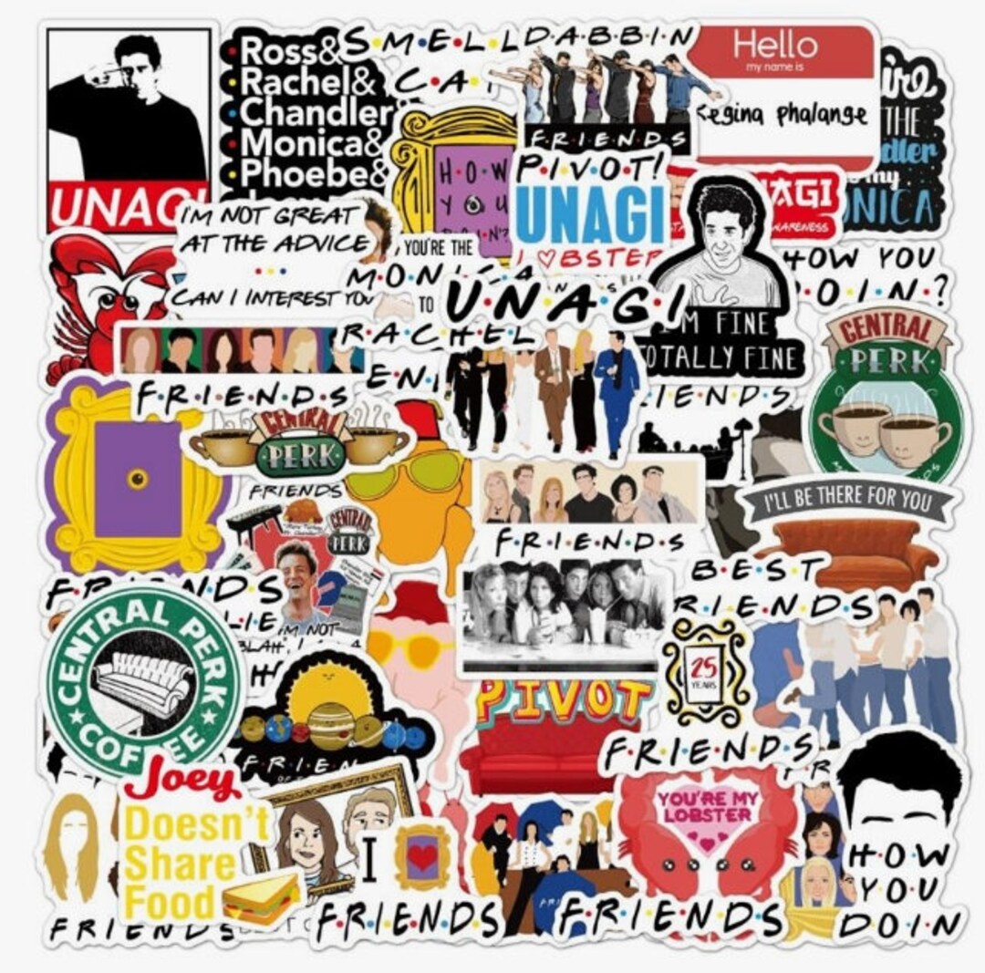 Friends Tv Show Stickers, Friends, Waterproof Stickers, Sticker Packs ...