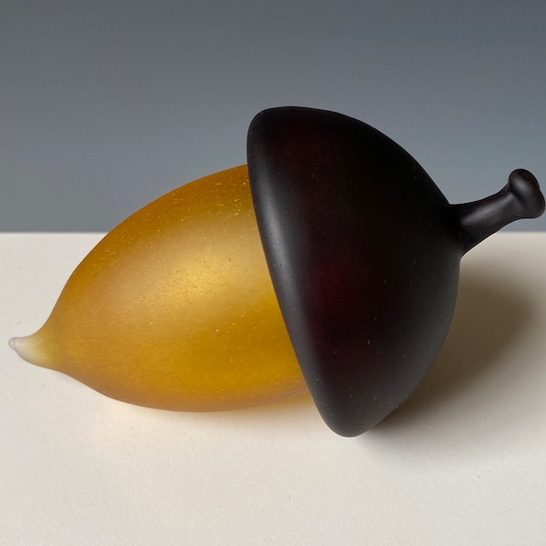 Glass Acorns - Etsy
