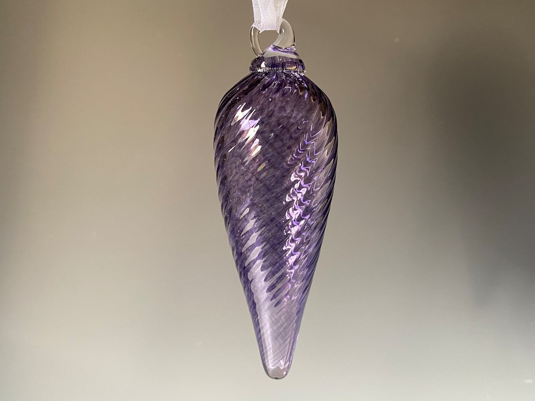 Original Hand-blown Glass Ornament - Teardrop Shaped - Transparent ...