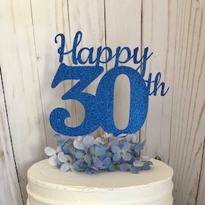 30th Birthday Cake Topper, 30th Cake Topper, 30 Birthday Cake Topper ...