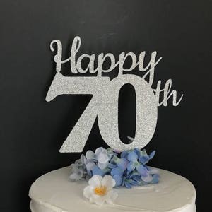 70th Birthday Cake Topper, 70th Cake Topper, 70 Birthday Cake Topper ...