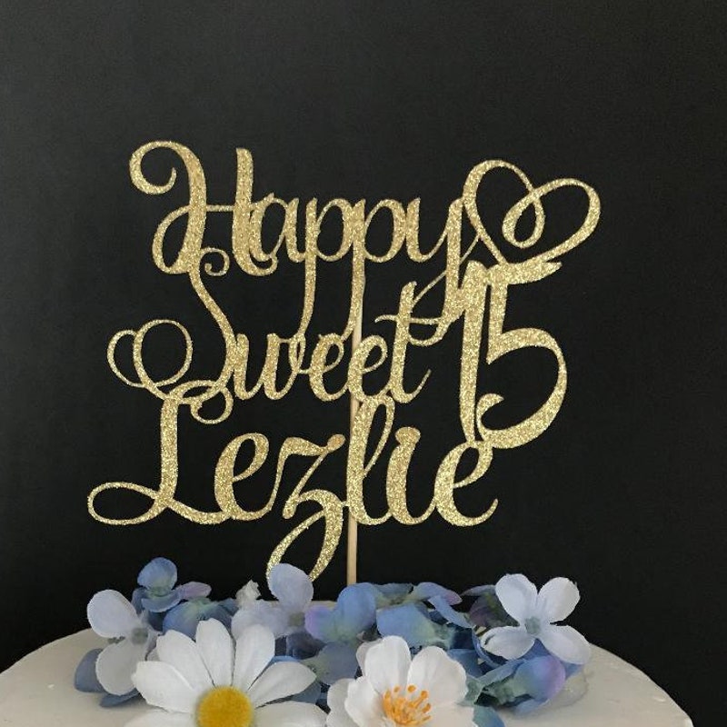 15 Cake Topper - Etsy