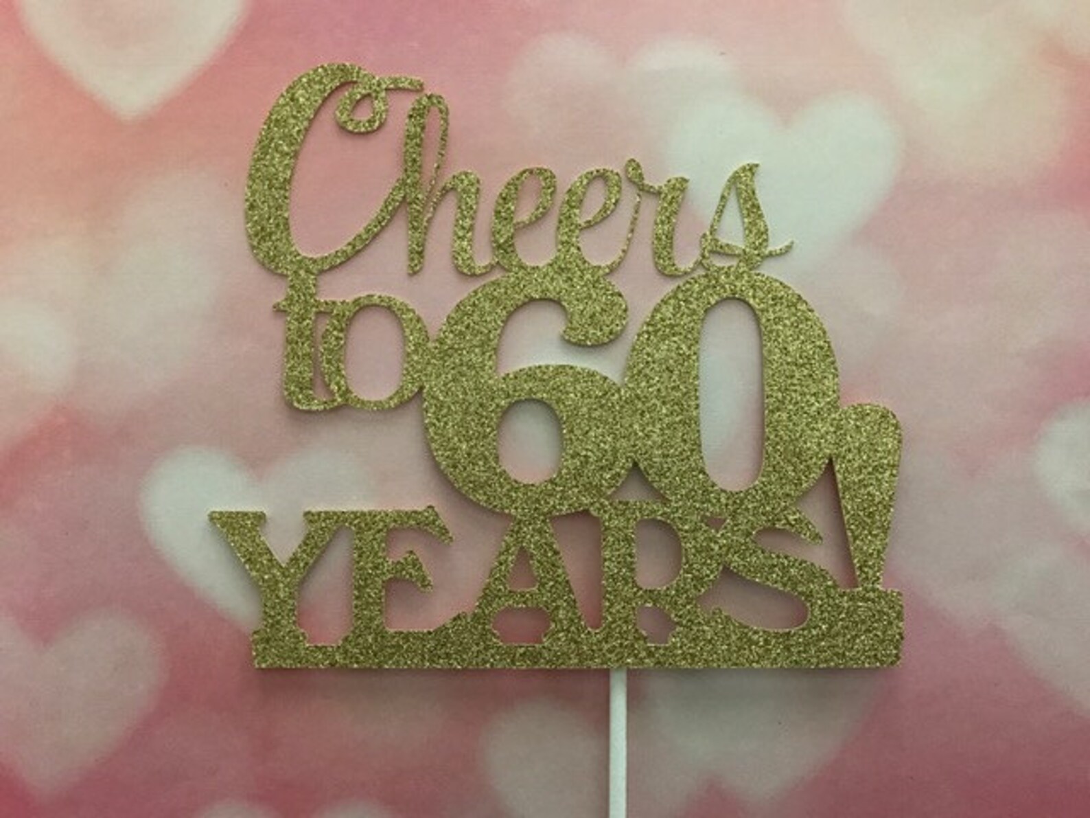 Cheers to 60 Years Cake Topper, Birthday Topper, CHEERS TO 60 YEARS ...
