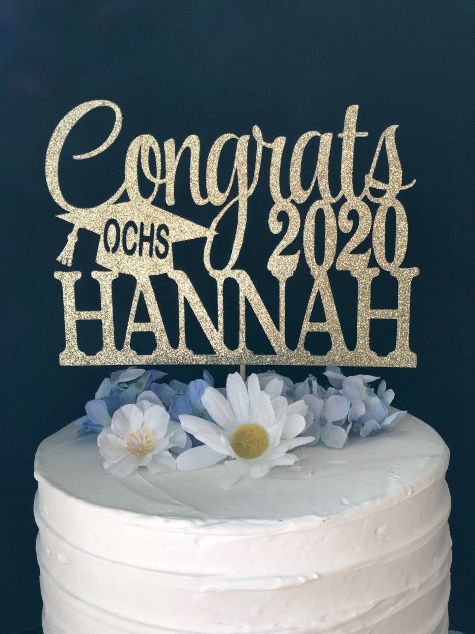 ANY Name Graduation Cake Topper Personalized Graduation Cap - Etsy