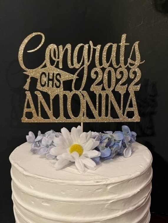 ANY Name Graduation Cake Topper Personalized Graduation Cap - Etsy