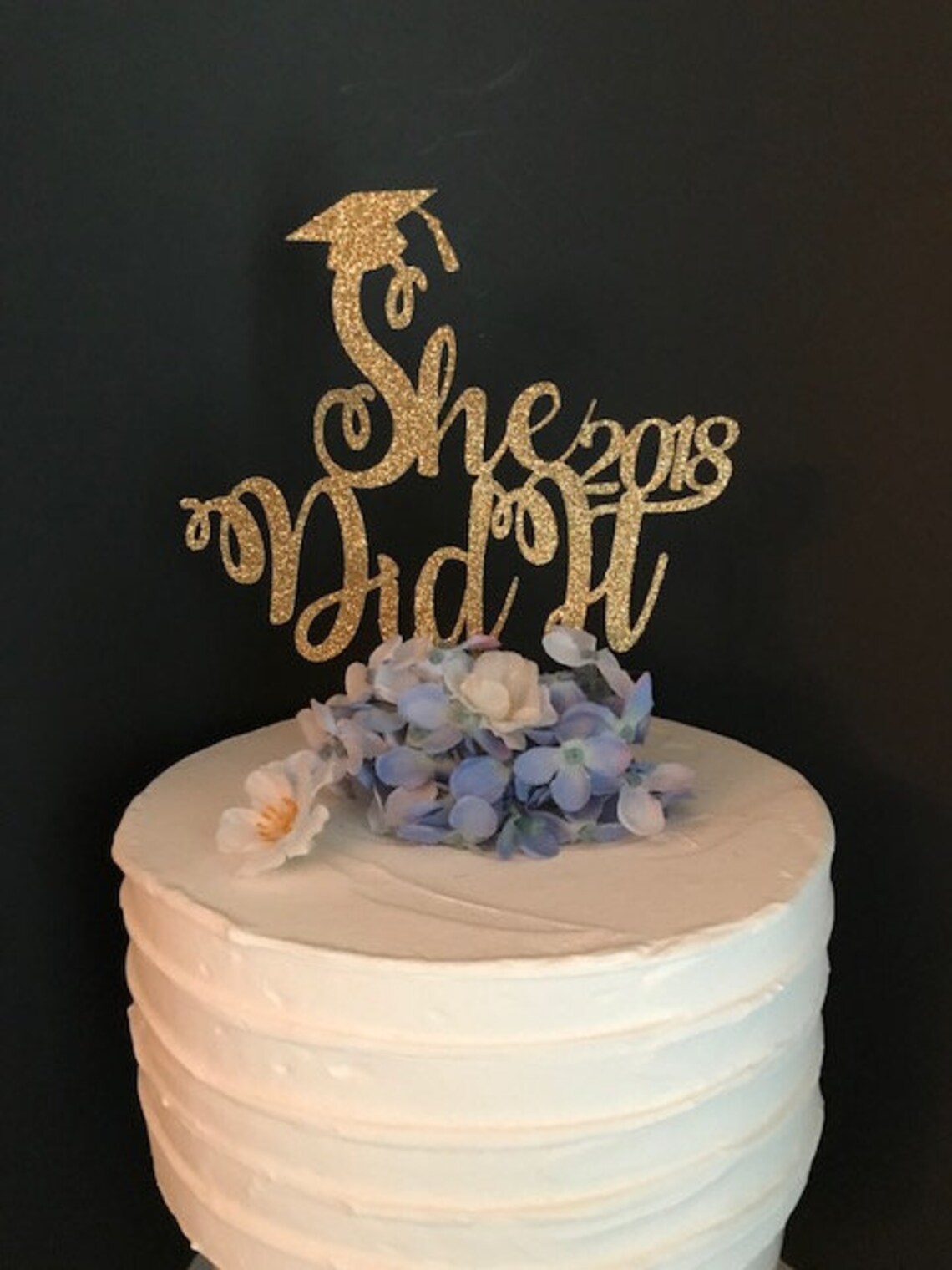 Graduation Cake Topper, She Did It Cake Topper!, Graduation Topper ...