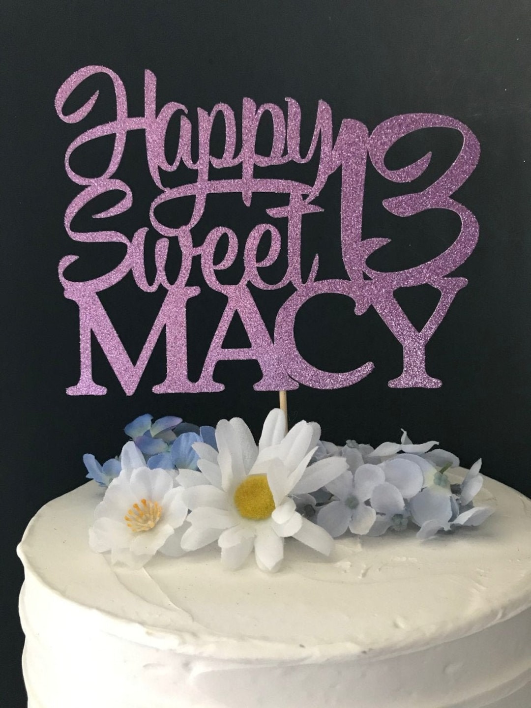 Sweet 13 Cake Topper, Sweet Thirteen Cake Topper, Any Name, Happy Sweet ...