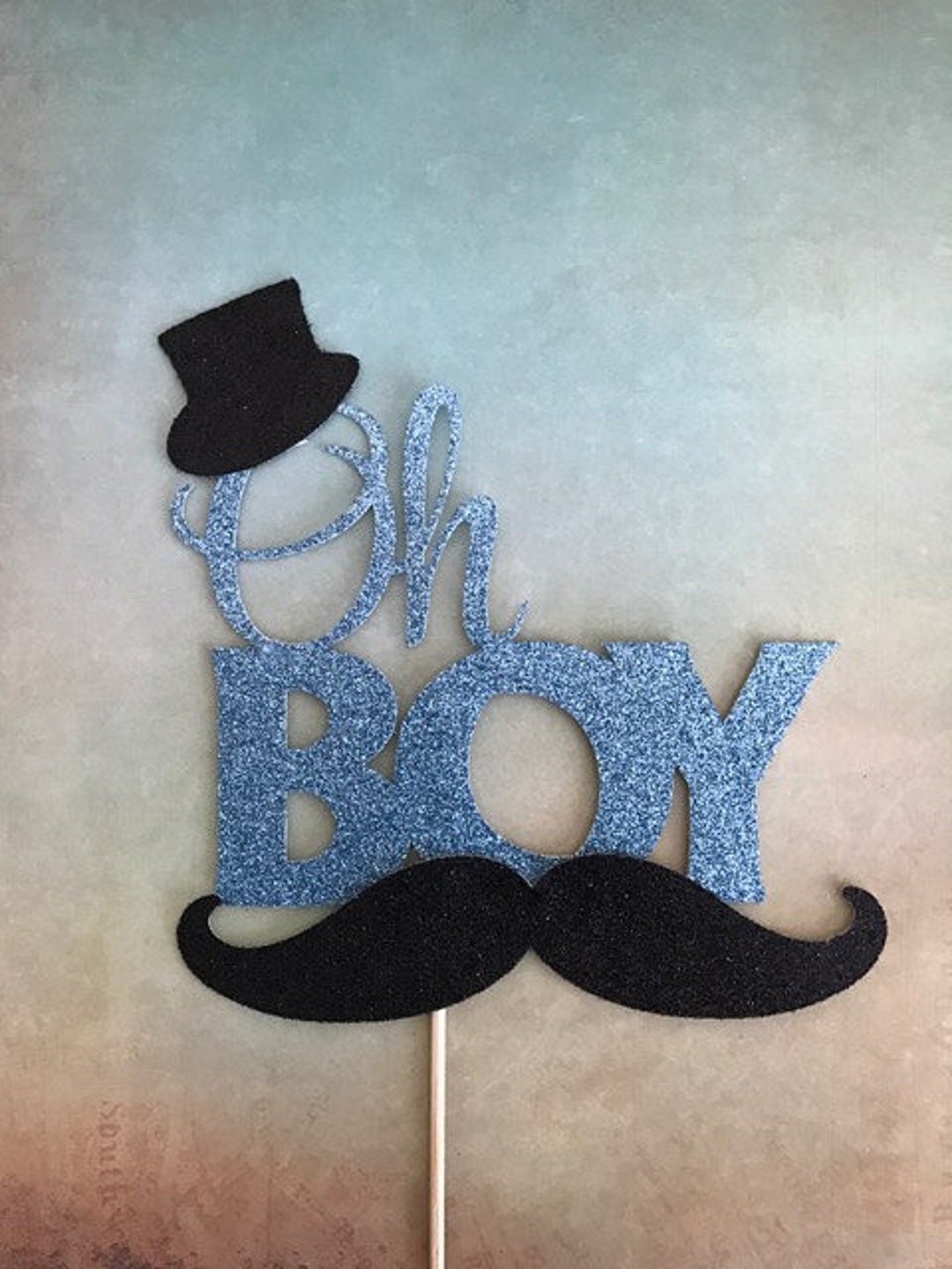 Oh Boy Cake Topper Baby Shower Cake Topper Glittery Oh Boy - Etsy