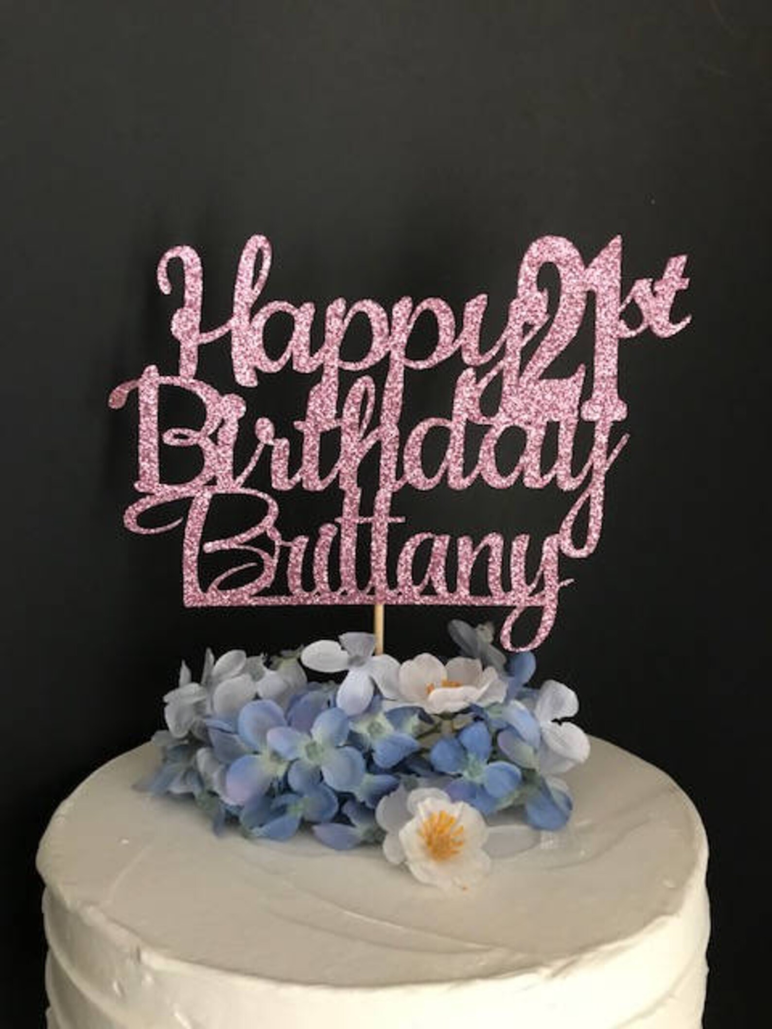 Custom Happy Birthday Cake Topper, Personalized Birthday Cake Topper ...