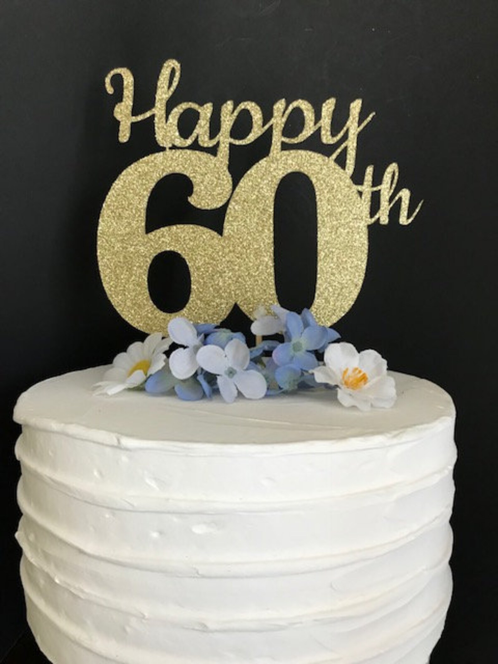 60th Birthday Cake Topper 60th Cake Topper 60 Birthday Cake | Etsy