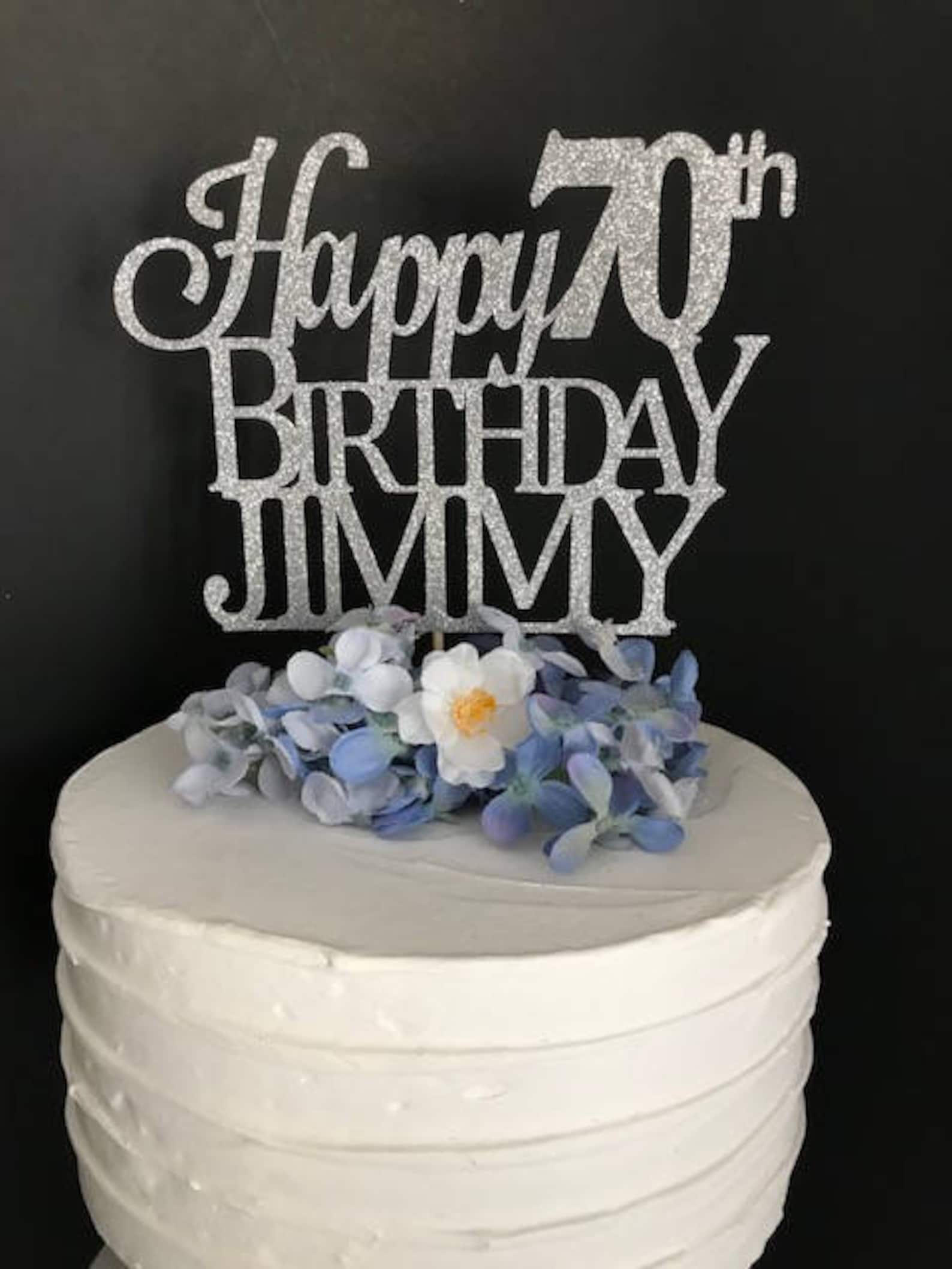 70th Birthday Cake Topper, Custom Birthday Cake Topper, 70th Cake ...