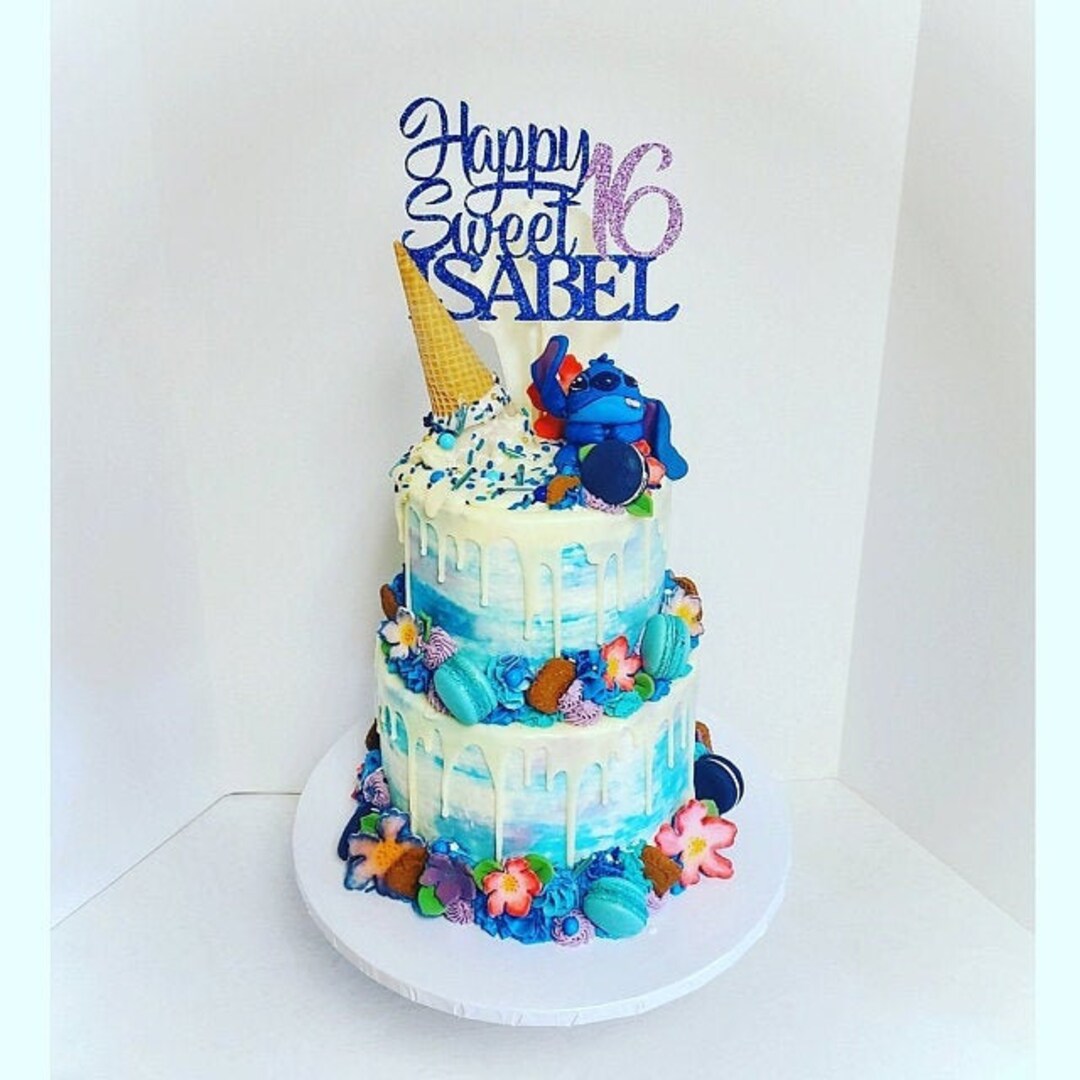 Sweet 16 Cake Topper, Sweet Sixteen Cake Topper, Any Name, Happy Sweet ...