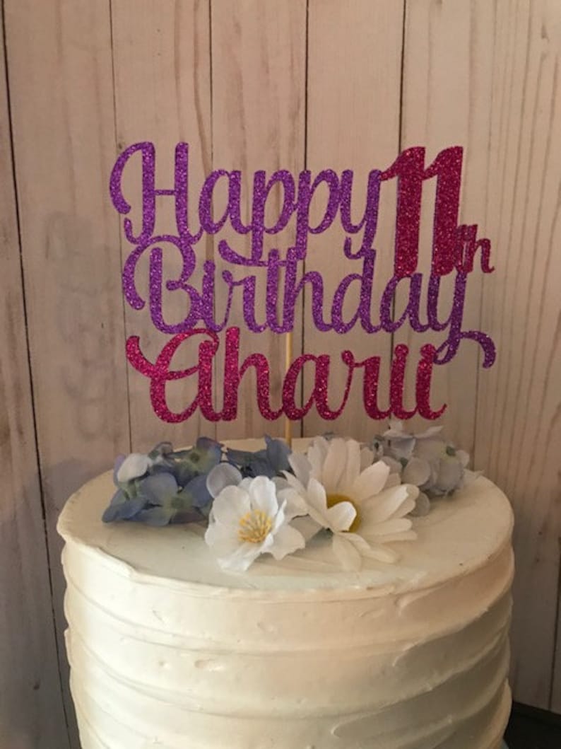 Happy Birthday Cake Topper Personalized Cake Topper Custom - Etsy