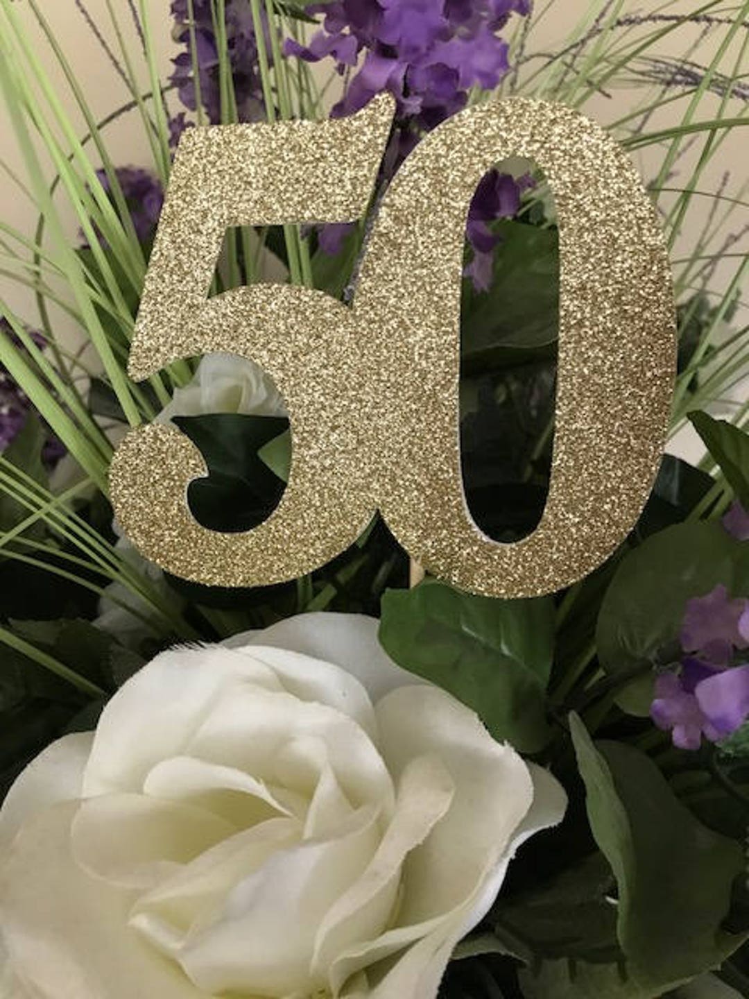 Any Number Centerpieces, Age Centerpiece Sticks, Glitter Number ...