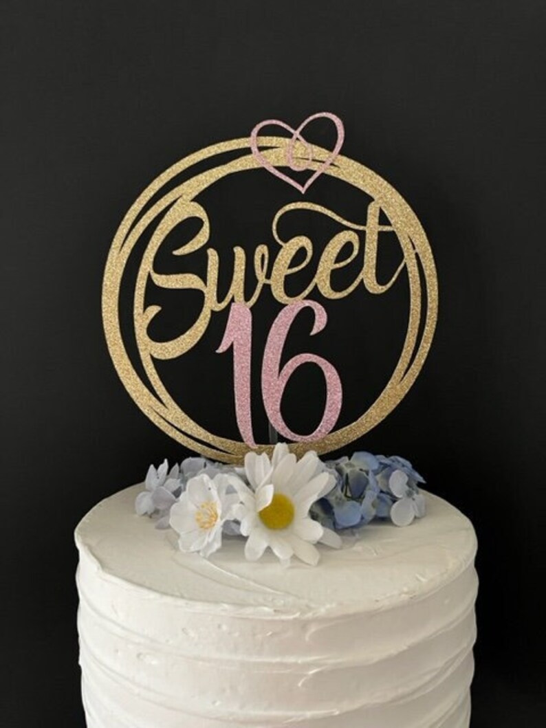 Happy Sweet 16 Cake Topper Sweet 16 Topper Sweet 16 Cake - Etsy