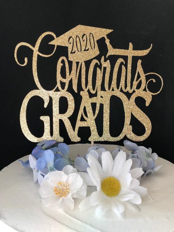 Graduation Cake Topper Congrats Grad Cake topper Graduation | Etsy