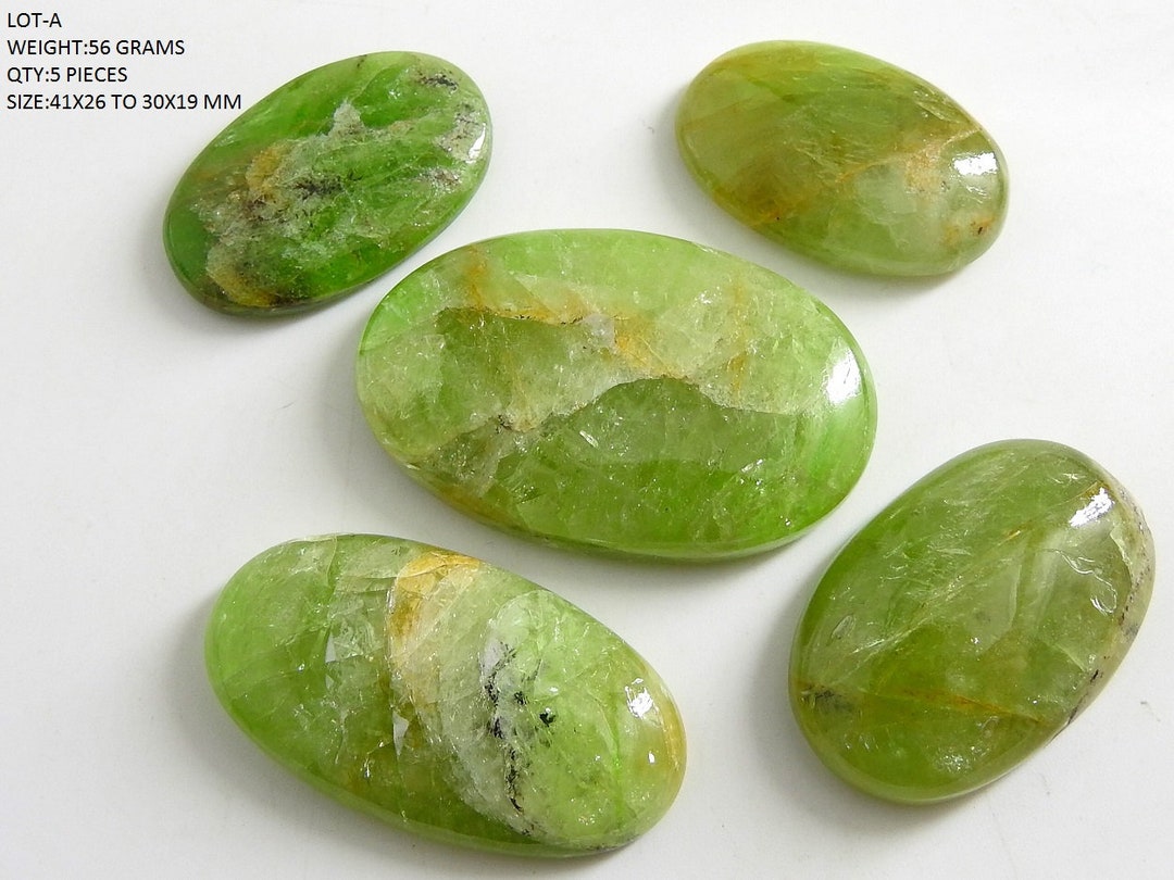 Tsavorite Garnet Smooth Cabochon/loose Gemstone/beaded Stone/for Making ...